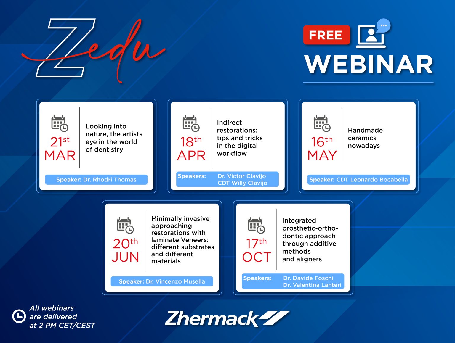 2023 international webinar program - Zhermack